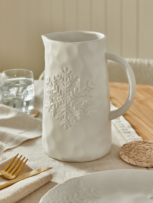 Stacey Solomon White Snowflake Water Jug | Home | George at ASDA