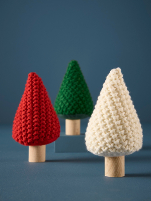 Knitted Christmas Tree - Set of 3 | Christmas | George at ASDA