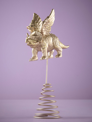 Gold-Tone Dinosaur Christmas Tree Topper | Christmas | George at ASDA