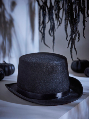 Halloween Black Adult Top Hat | Halloween | George at ASDA