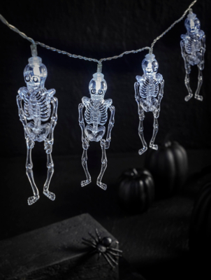 Halloween Skeleton String Lights | Halloween | George at ASDA