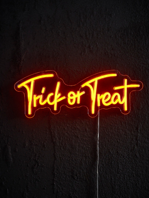 Halloween Trick Or Treat Neon Sign | Home | George at ASDA