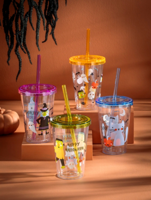 Halloween Tumbler With Straw - Set of 4 | Home | George at ASDA