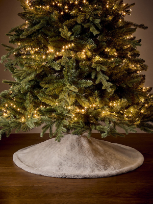 Grey Plush Christmas Tree Skirt | Christmas | George at ASDA