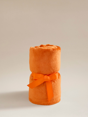 Orange Plain Super Soft Throw | Home | George at ASDA