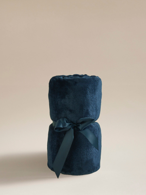 Navy Plain Super Soft Throw | Home | George at ASDA