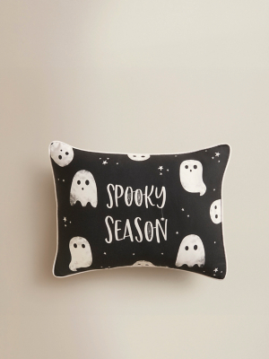 Halloween Black Ghost Print Spooky Season Cushion | Home | George at ASDA