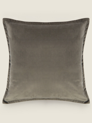 Grey Extra Large Velvet Cushion | Home | George at ASDA