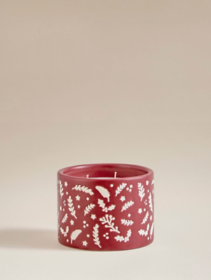 Red Winter Berries Ceramic Candle | Home | George at ASDA