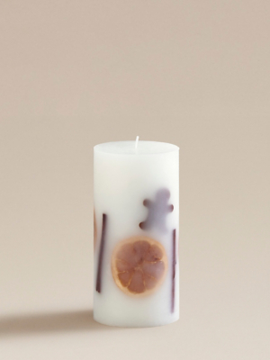 Gingerbread Biscuit Botanical Pillar Candle | Home | George at ASDA