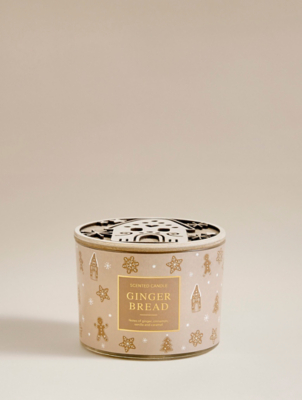 Natural Gingerbread Biscuit Wooden Lid Candle | Home | George at ASDA
