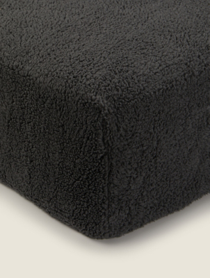Charcoal Teddy Plain Fitted Sheet | Home | George at ASDA