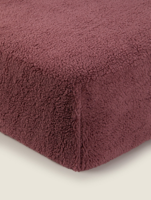 Plum Teddy Plain Fitted Sheet | Home | George at ASDA