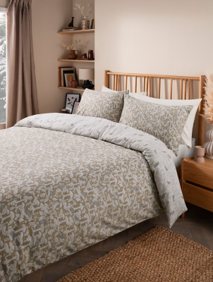 Natural Hedgehog Reversible Duvet Set | Home | George at ASDA