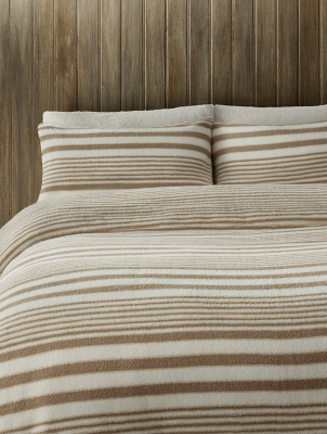 Mushroom Stripe Print Teddy Reversible Duvet Cover Set | Home | George ...