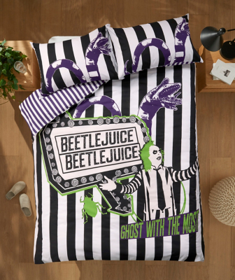 Beetlejuice Panel Reversible Duvet Cover Set | Home | George at ASDA