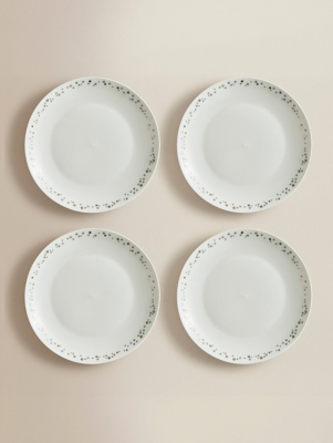 Grey & White Stars Dinner Plate - Pack of 4 | Home | George at ASDA