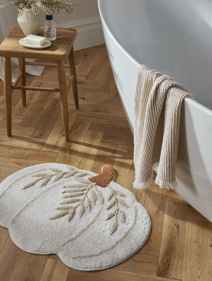 Stacey Solomon Natural Pumpkin-Shaped Bath Mat | Home | George at ASDA