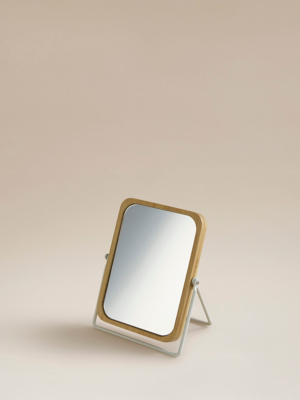 Bamboo Mirror with Cream Stand | Home | George at ASDA
