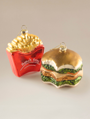 Glass Fast Food Baubles - Set of 2 | Christmas | George at ASDA