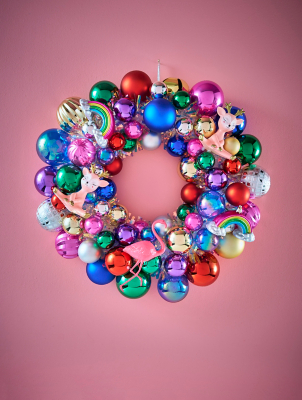 Bauble Christmas Wreath | Christmas | George at ASDA