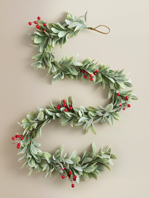 Green Berry Christmas Garland | Christmas | George at ASDA