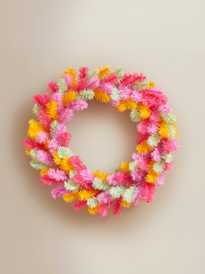 Brights Textured Christmas Wreath | Christmas | George at ASDA