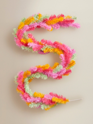 Brights Textured Christmas Garland | Christmas | George at ASDA
