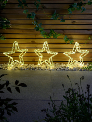 Christmas Star Stake Light - Set of 3 | Christmas | George at ASDA