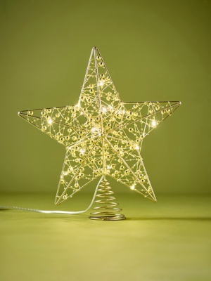 Silver-Tone Jewelled Star Christmas Tree Topper | Christmas | George at ...