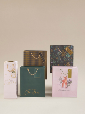 Modern Christmas Gift Bags In Various Sizes - Set of 5 | Christmas ...