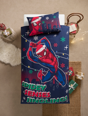 Marvel Christmas Spider-Man Reversible Single Duvet Set | Home | George ...