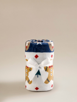 Christmas Gingerbread & Reindeer Warm & Cosy Throw | Home | George at ASDA