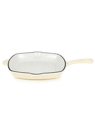 Cream Enamelled Cast Iron Square Grill Pan - 28cm | Home | George at ASDA
