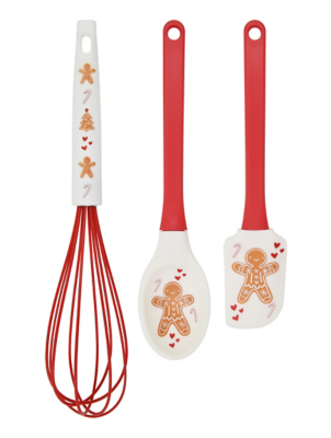 Christmas Red Gingerbread Utensils - Set of 3 | Home | George at ASDA