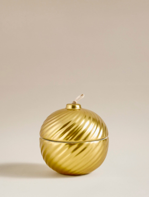 Gold Gingerbread Biscuit Small Bauble Candle | Home | George at ASDA