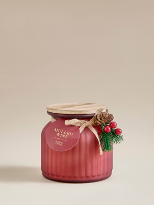 Red Ribbed Forage Mulled Wine Candle | Home | George at ASDA