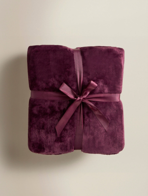 Burgundy Super-Soft Throw | Home | George at ASDA