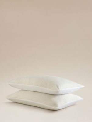 White Teddy Fleece Pillow Protector - Set of 2 | Home | George at ASDA