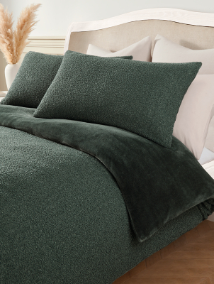 Stacey Solomon Green Super-Soft Boucle Single Duvet Set | Home | George ...