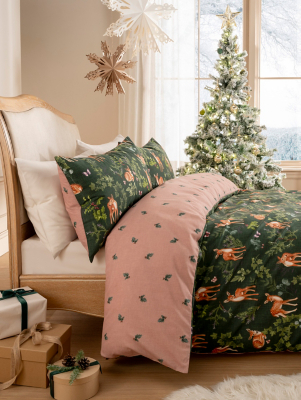Christmas Deer Reversible Duvet Set | Home | George at ASDA