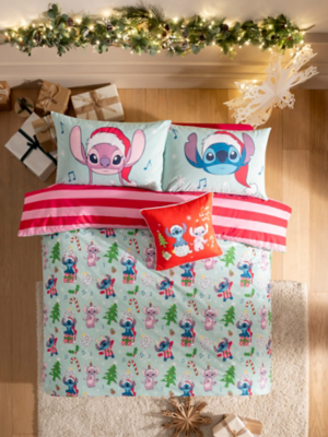 Disney Stitch & Angel Christmas Reversible King Duvet Set | Home ...