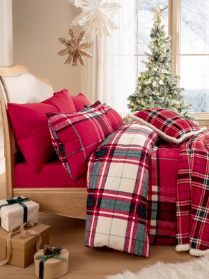 Red Brushed Cotton Check Reversible Duvet Set | Home | George at ASDA