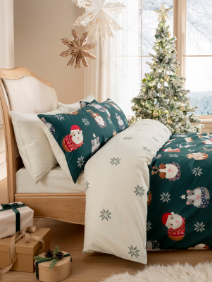 Christmas Guinea Pig Reversible King Duvet Set | Home | George at ASDA