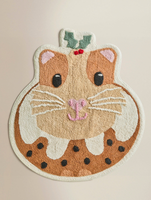 Christmas Pudding Guinea Pig Cotton Bath Mat | Home | George at ASDA