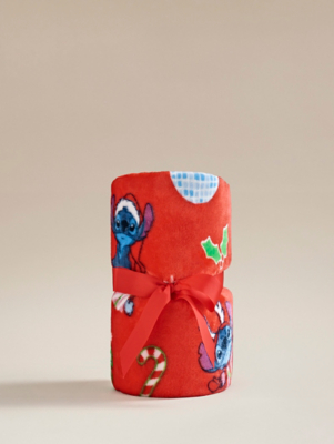 Red Christmas Disney Stitch Red Throw | Home | George at ASDA