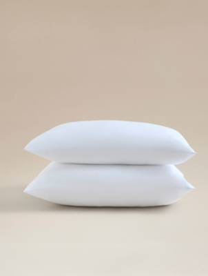 White Feels Like Down Super Full Medium Pillows - Set of 2 | Home ...