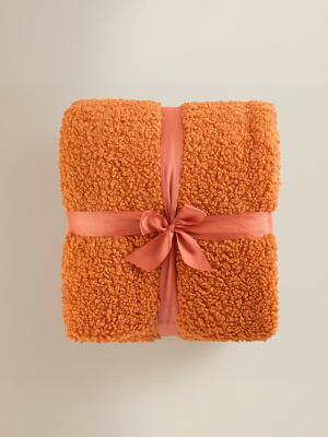 Orange Soft-Touch Boucle Extra Large Throw | Home | George at ASDA