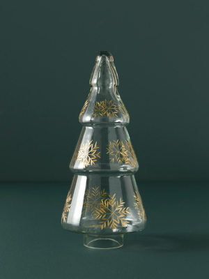 Clear & Gold Etched Christmas Tree | Christmas | George at ASDA