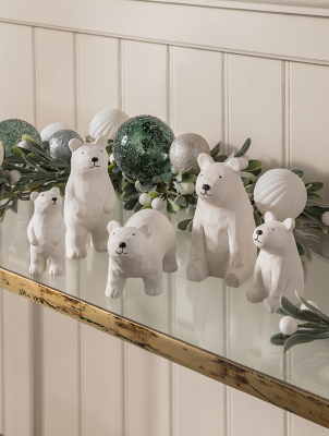 Stacey Solomon Christmas Winter Polar Bears - Set of 5 | Christmas ...